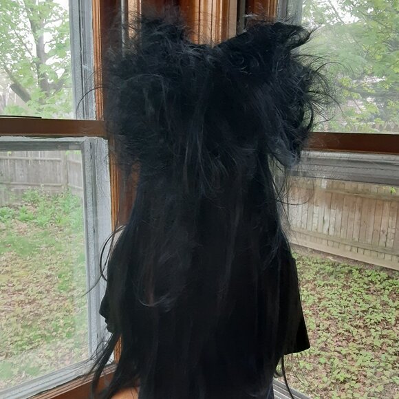 Hair | Black Gothic Bat Nest Wig With Bangs Mixed With Human Hair ...